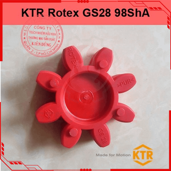 Đệm giảm chấn Rotex 98ShA RED size 28 - B2bmart